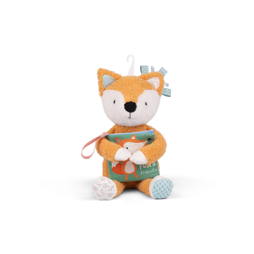 Sensory Snuggables Medium Plush Fox with Cloth Book - Big Baby eco